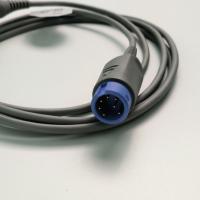 China REF SHEC3 Blood Oxygen Extension Cable 2M Blue Round Head Single Slot 7 Pin L 2.0 Meters for sale