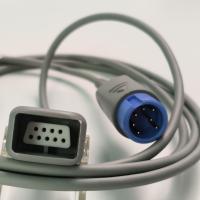 China REF SHEC3 Blood Oxygen Extension Cable 2M Blue Round Head Single Slot 7 Pin L 2.0 Meters for sale