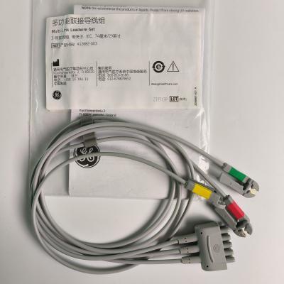 China CareFusion GE Original Multi-Link ECG Lead wire 3-Lead Grabber IEC 74cm / 29in. REF: 412682-003 for sale