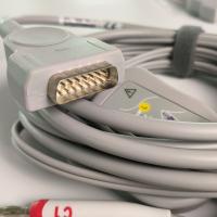 China Electrocardiogram Machine Integrated 12 Lead Wire With 15 Pins European Standard IEC Banana Head 4.0 for sale