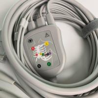 China Electrocardiogram Machine Integrated 12 Lead Wire With 15 Pins European Standard IEC Banana Head 4.0 for sale