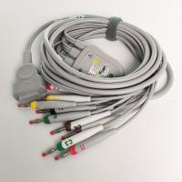China Electrocardiogram Machine Integrated 12 Lead Wire With 15 Pins European Standard IEC Banana Head 4.0 for sale