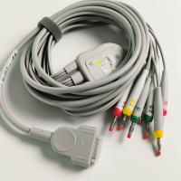 China Electrocardiogram Machine Integrated 12 Lead Wire With 15 Pins European Standard IEC Banana Head 4.0 for sale