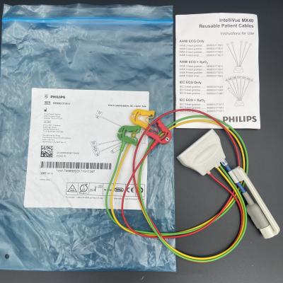 China Three Guide European Standard Clamp With Blood Oxygen Connector ECG 3-Lead Grabber REF:989803171911 for sale