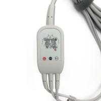 China 5831398 Leadwire And Trunk Cable ECG 3 Lead Cable Undetachable ,Grabber ,AHA ,4.7M/15 FT for sale