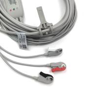 China 5831398 Leadwire And Trunk Cable ECG 3 Lead Cable Undetachable ,Grabber ,AHA ,4.7M/15 FT for sale