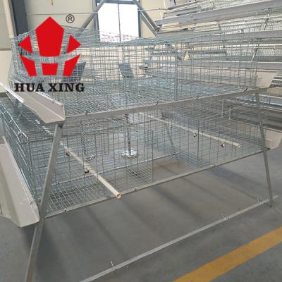 China A Type 3 Tiers Growing Broilers In Cages , Silver Color Broiler Farm Equipment for sale