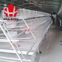 China A Type 3 Tiers Growing Broilers In Cages , Silver Color Broiler Farm Equipment for sale