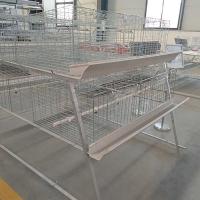 China 0.75kw 4 Tier 2 Doors Broiler Cage System , U Shape Battery Cage For Broilers for sale