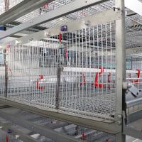 China 120 * 120 * 59cm H Type Battery Cages , Labor Saving Galvanized Chicken Cage for sale