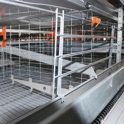 China H Type / A Type Layer Chicken Cage System U Shape Steel Cage Frame Durable for sale