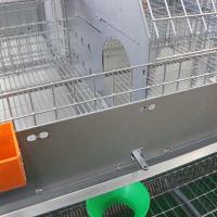 China 24 Cells Battery Operating Farm Rabbit Cage Two Tiers Easy Cleaning Durable for sale
