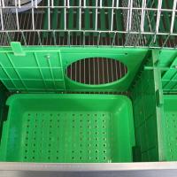 China Wire Floor Custom Rabbit Cage , Large Commercial Rabbit Breeding Cages for sale