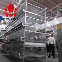 China Broiler 96 Birds 3 Tier Layer Cages With Automatic Feeding System for sale