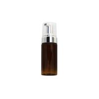 China 120ml Amber Hand Soap Dispenser Plastic Bottle For Cosmetic Packaging for sale