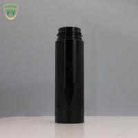 China 200ml Black Foam Pump Bottle Self Tannning Eraser Cylinder PET for sale
