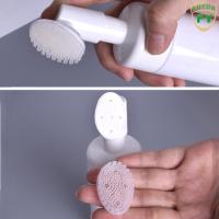 China 120ml Silicone Brush Fuyun Empty White Pump Bottles Easy Open End For Face Wash for sale