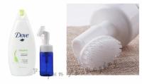 China 100ml Foamer Pump Bottles With Brush head For Facial Cleaner for sale