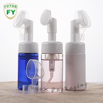China 100ml Foamer Pump Bottles With Brush head For Facial Cleaner for sale