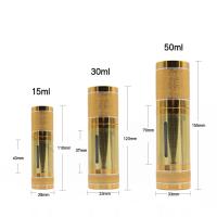 China 15ml 30Ml 50Ml Gold Silver Airless Pump Lotion Bottle Cosmetic Plastic Airless Bottle for sale