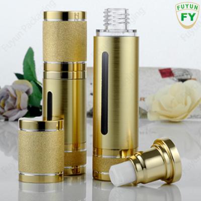 China 15ml 30Ml 50Ml Gold Silver Airless Pump Lotion Bottle Cosmetic Plastic Airless Bottle for sale