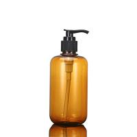 China Pet Shampoo Pump Dispenser Bottle , 300ml Amber Plastic Pump Bottles for sale