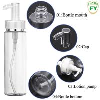 China Empty 200ml Plastic Pump Dispenser Bottles Clear Bottle Color for sale
