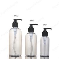 China 3.4 oz Shampoo Pump Dispenser Bottle , Clear amber shower pump bottles for sale