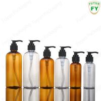 China 3.4 oz Shampoo Pump Dispenser Bottle , Clear amber shower pump bottles for sale