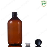 China 16oz Plastic Serum Bottles  , empty 500ml Amber Pet Bottles for sale