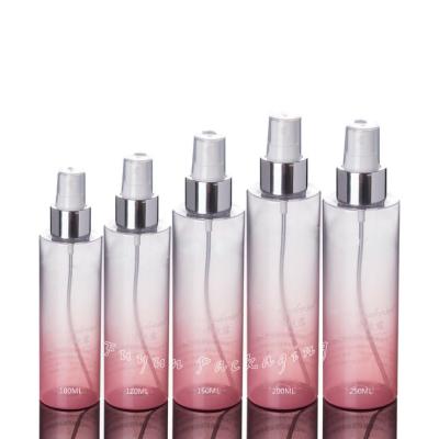 China Gradient Pink Spray Pump Bottle 150ml For Personal Care Packaging for sale
