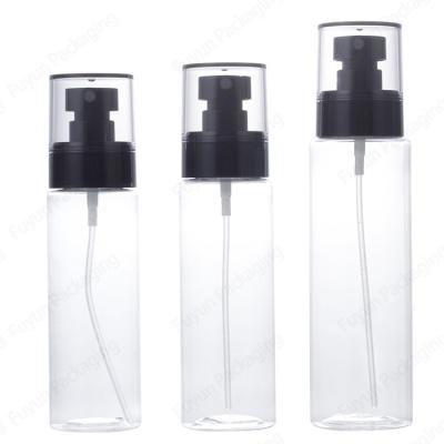 China Transparent Empty Small Spray Bottles Frost Chrome Surface Handling for sale