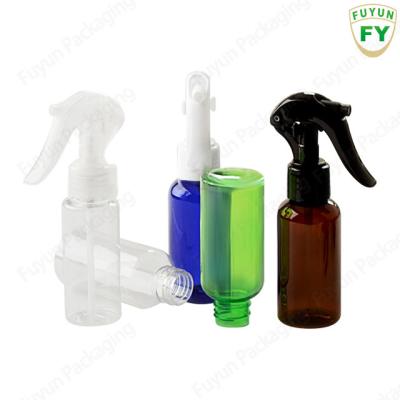 China 50ml clear white plastic spray bottle with nozzle trigger cap for sale