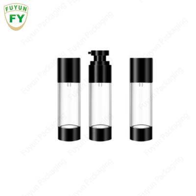 China 15ml 30ml 50ml custom luxury empty cream clear white black frosted cosmetic plastic spray lotion airless pum for sale