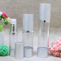 China silver Airless Pump Bottle , Plastic 50ml Cosmetic Lotion Bottle for sale