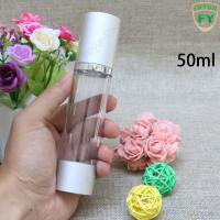 China silver Airless Pump Bottle , Plastic 50ml Cosmetic Lotion Bottle for sale