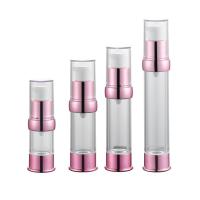 China Wholesale 15ml 30ml 40g 50ml empty travel mini vacuum clear round airless lotion cream plastic bottle for skin care for sale