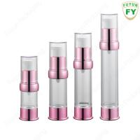 China Wholesale 15ml 30ml 40g 50ml empty travel mini vacuum clear round airless lotion cream plastic bottle for skin care for sale