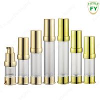 China Wholesale 15ml 30ml 40g 50ml empty travel mini vacuum clear round airless lotion cream plastic bottle for skin care for sale