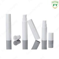 China 0.34oz White Airless Pump Bottles , PET empty foundation bottle with pump for sale