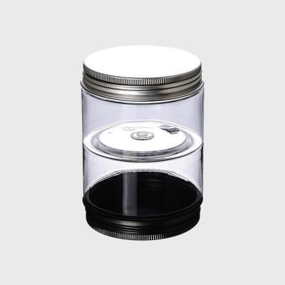 China Empty Clear Cookies Candies Beans Packaging Food Grade PET Plastic Container Storage Jars for sale