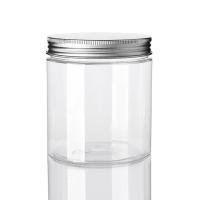 China 400ml storage clear jar food package container tea nut cookies PET plastic jar for sale