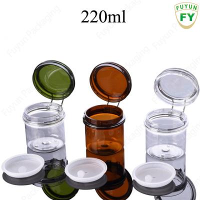 China Food Grade Kitchen Clear Storage Pet Plastic Unique Cookie Empty Sealed Honey Jam Clip Top Jars for sale