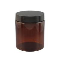 China 250g Plastic Packaging Jars , Amber Screw Cap Plastic Containers for sale
