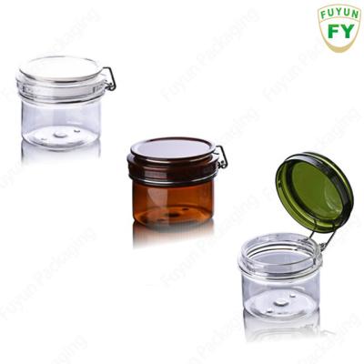China SGS Wide Mouth Plastic Jars With Lids 170g Painting Color Surface for sale