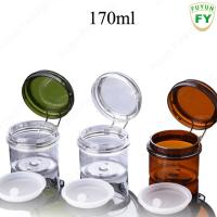 China SGS Wide Mouth Plastic Jars With Lids 170g Painting Color Surface for sale