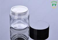 China 100ml OEM Logo Plastic Packaging Jars , clear Travel Cosmetic Jar for sale