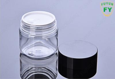 China 100ml OEM Logo Plastic Packaging Jars , clear Travel Cosmetic Jar for sale