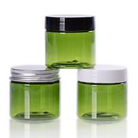 China Food Grade Round Plastic Canisters 50ml with Aluminum Lids for sale