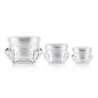 China 5g 10g Acrylic Cosmetic Jar Frost Chrome Surface Handling for sale
